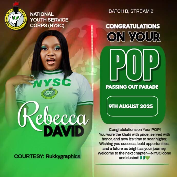 Green Maximalist Nysc Pop Flyer Template | Batch A Stream 2 Passing Out Parade Design Instagram ...